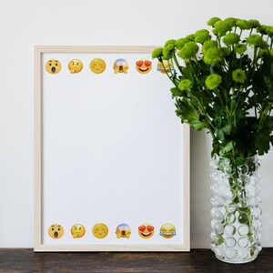 Fun Emoji Printable Pdf, Png , A4 and US Letter Sizes, Emoji Stationery ...