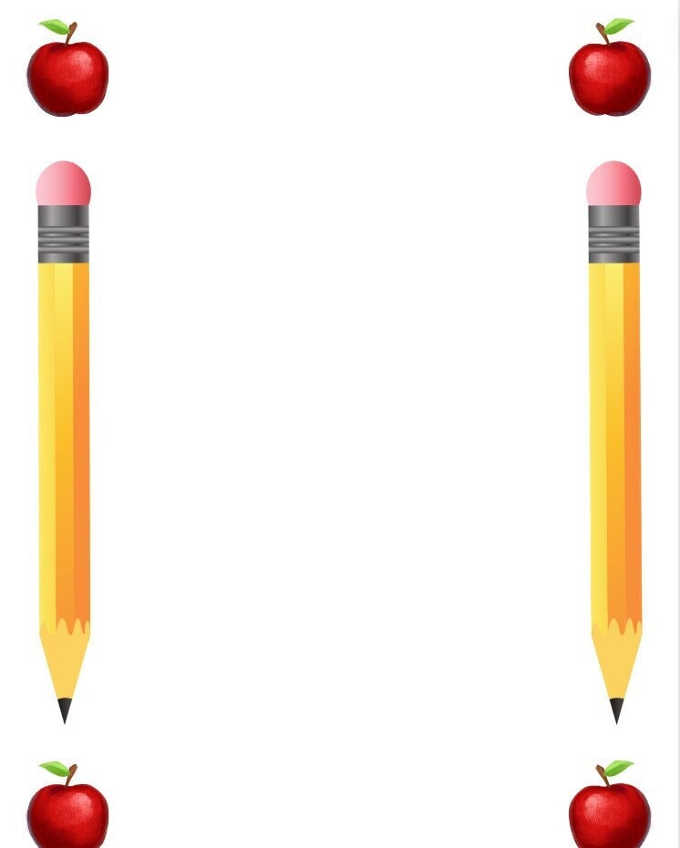 Back to School Border Printable Frame PNG , Pdf, A4 & US Letter Instant ...