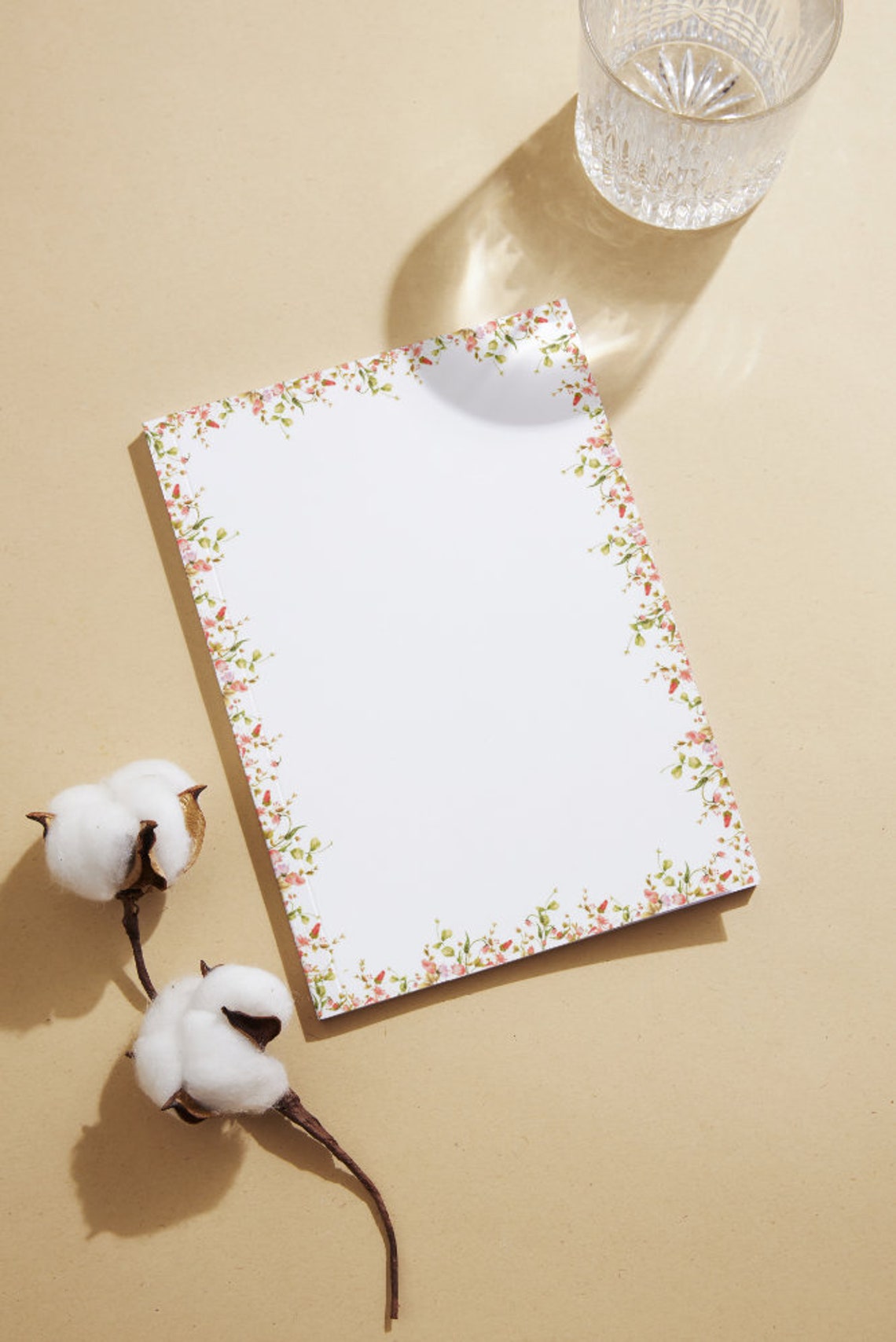 Coral Pink Flower Border Printable, US Letter and A4, PNG and Pdf ...