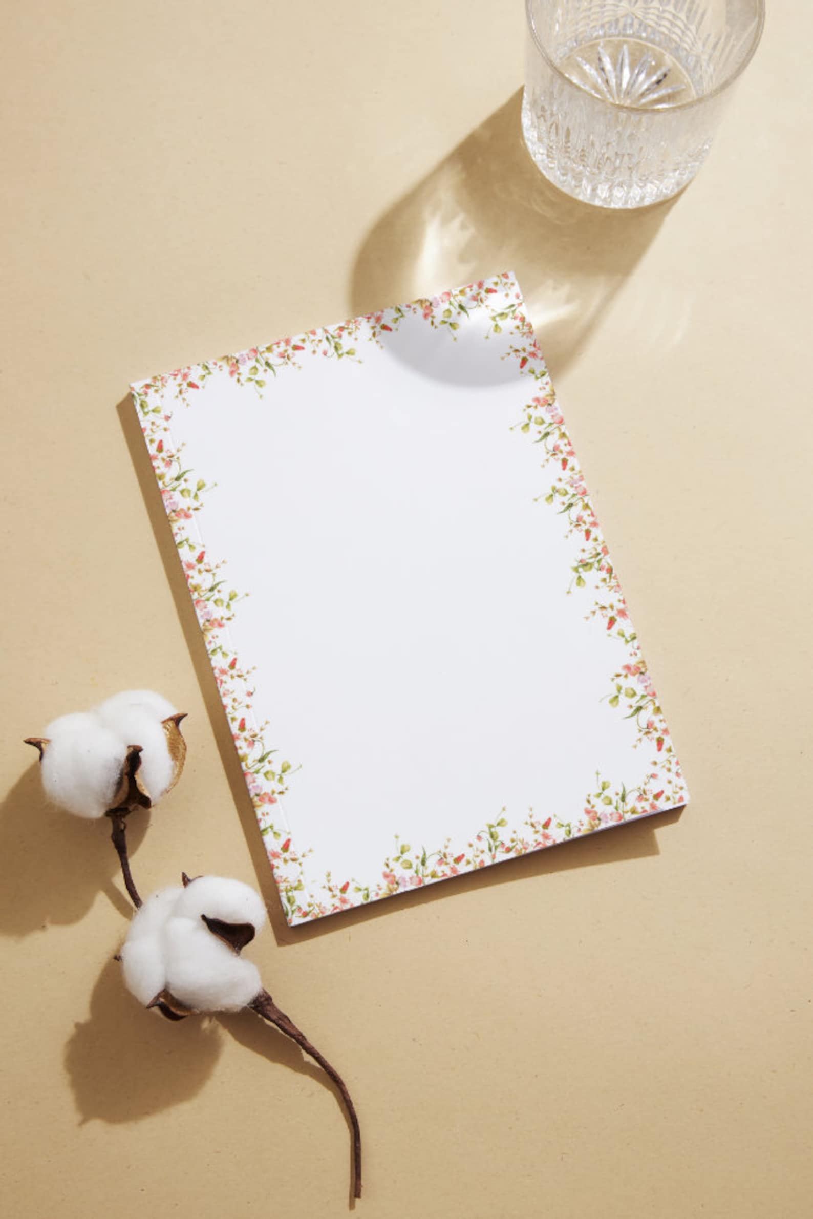 Coral Pink Flower Border Printable, US Letter and A4, PNG and Pdf ...