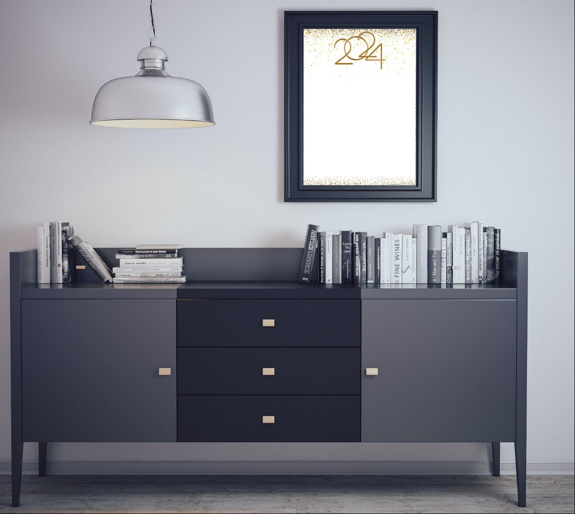 Metallic 2024 Border Pdf PNG, Printable, US Letter & A4 Sizes ...