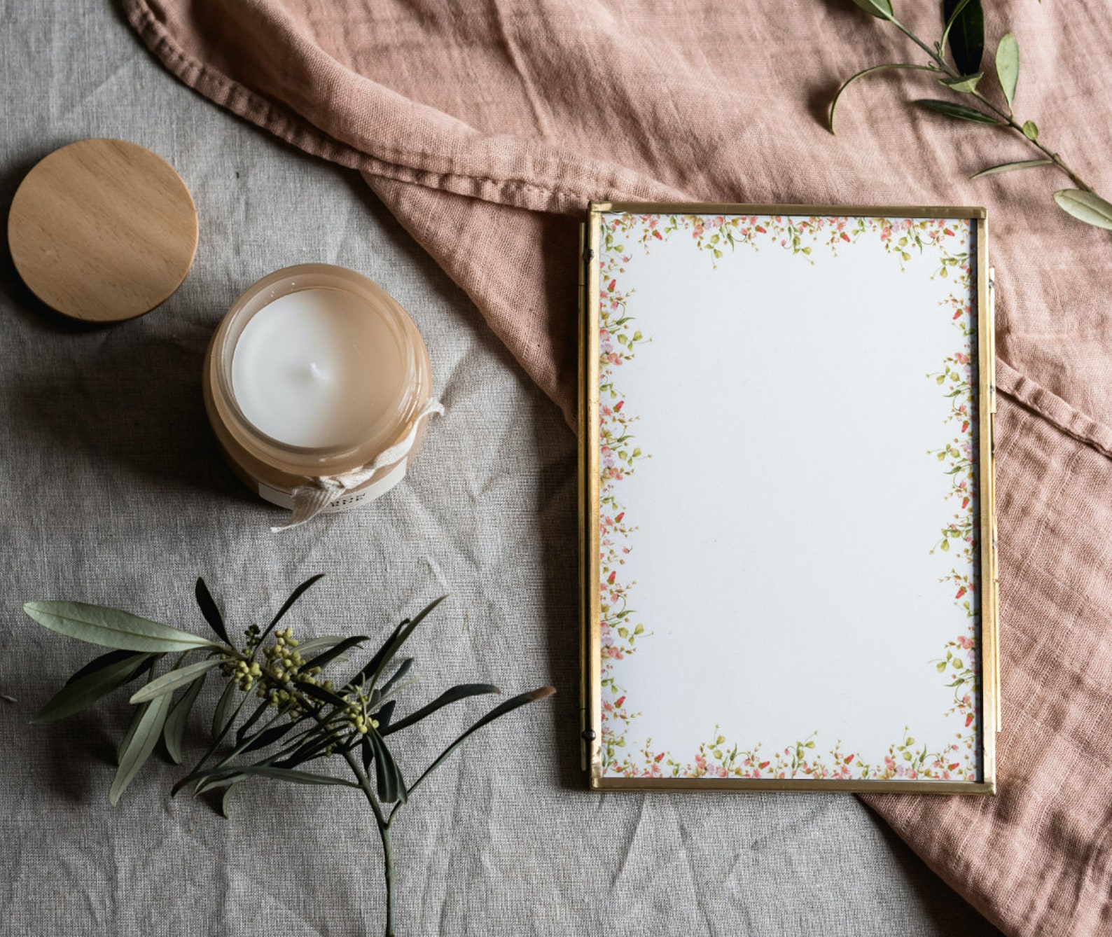 Coral Pink Flower Border Printable, US Letter and A4, PNG and Pdf ...