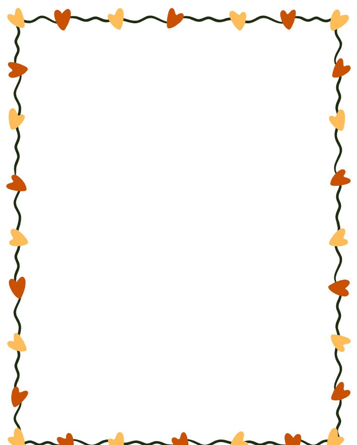 Heart Border Pdf Bundle Printable / 15 Page, Set, Heart Border ...