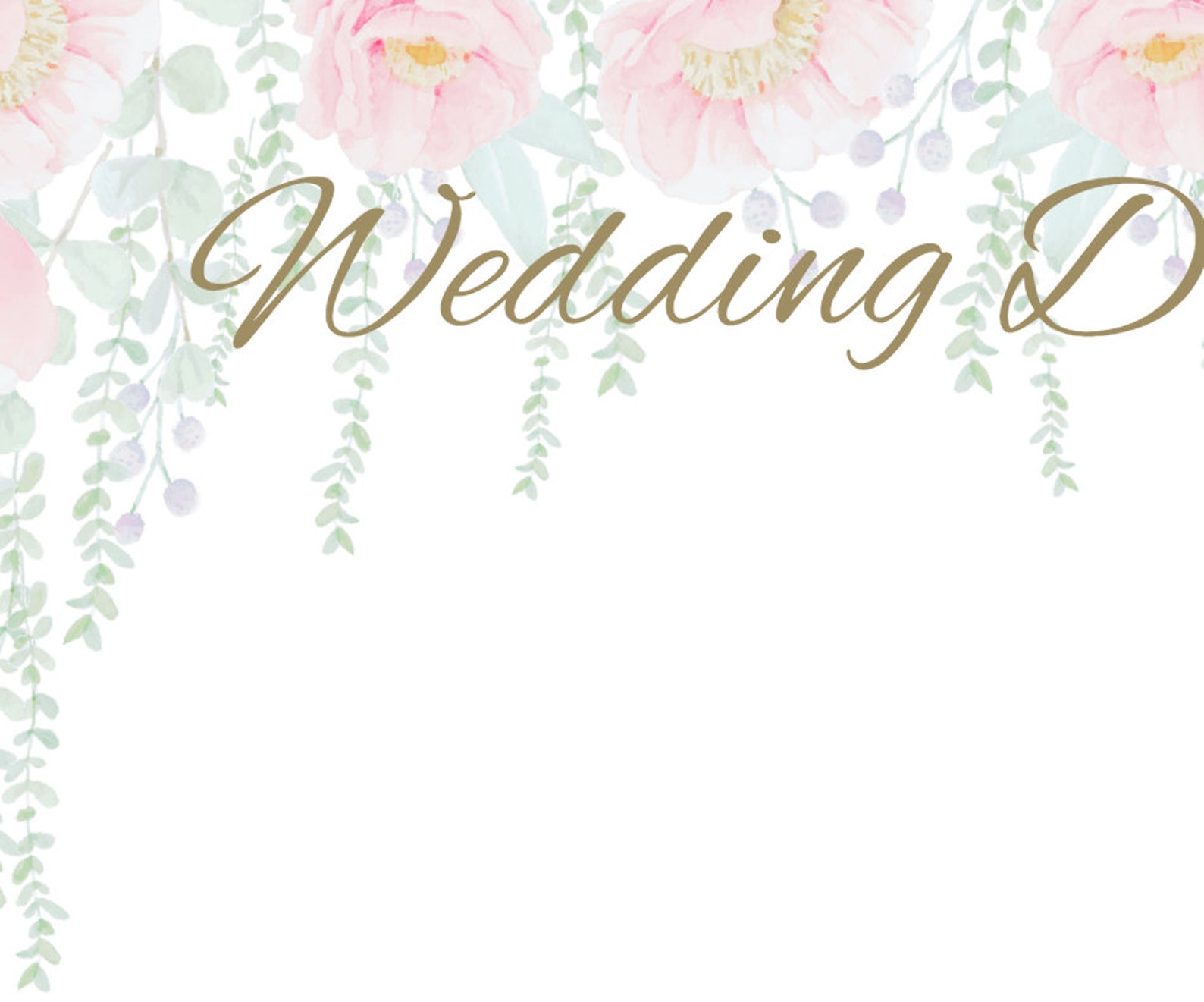 Bridal Borders, Printable Template, Blank Flower Wedding Border, PNG ...