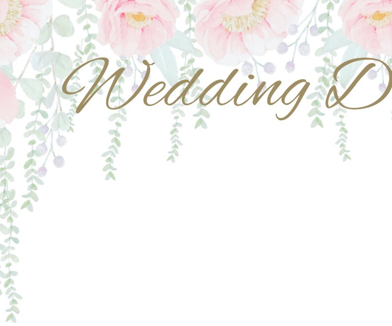 Bridal Borders, Printable Template, Blank Flower Wedding Border, PNG ...