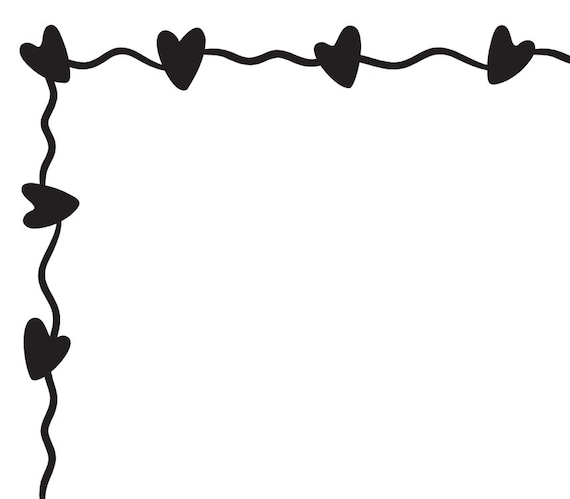 Valentines Day Clip Art Borders Black And White