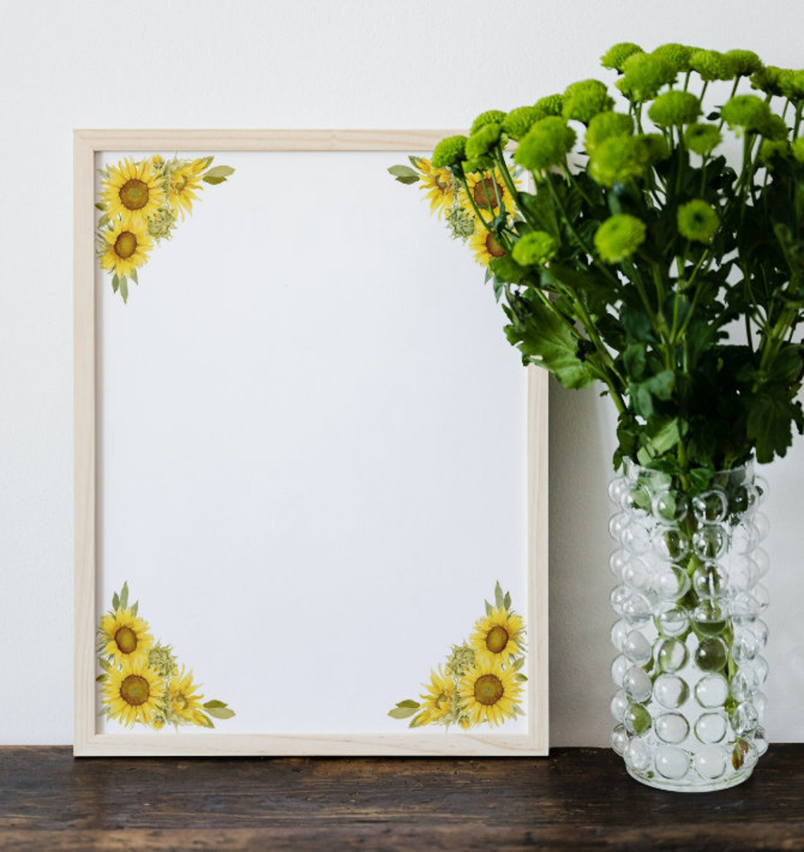 Floral Frame, Sunflower Frame, Sunflower Border, PNG, Pdf, Stationary ...