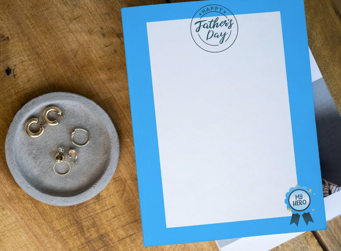 Fathers Day Border Printable Pdf | PNG Instant Download Dads Day Gift ...