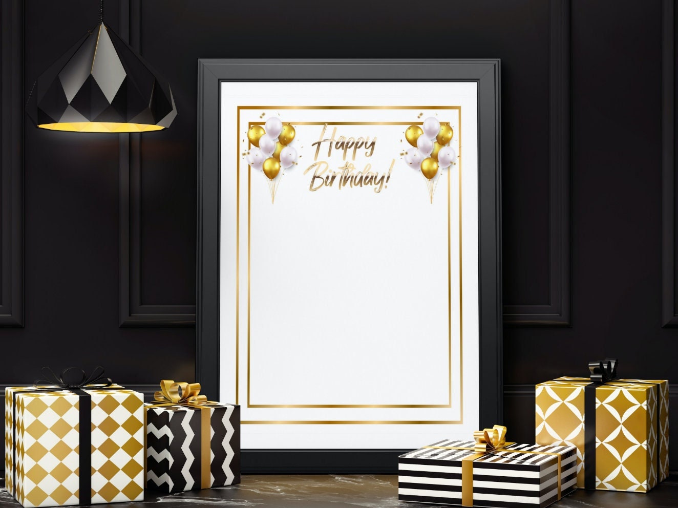 Happy Birthday Printable, Images Border, Bday Pdf, for Photos, Frames ...