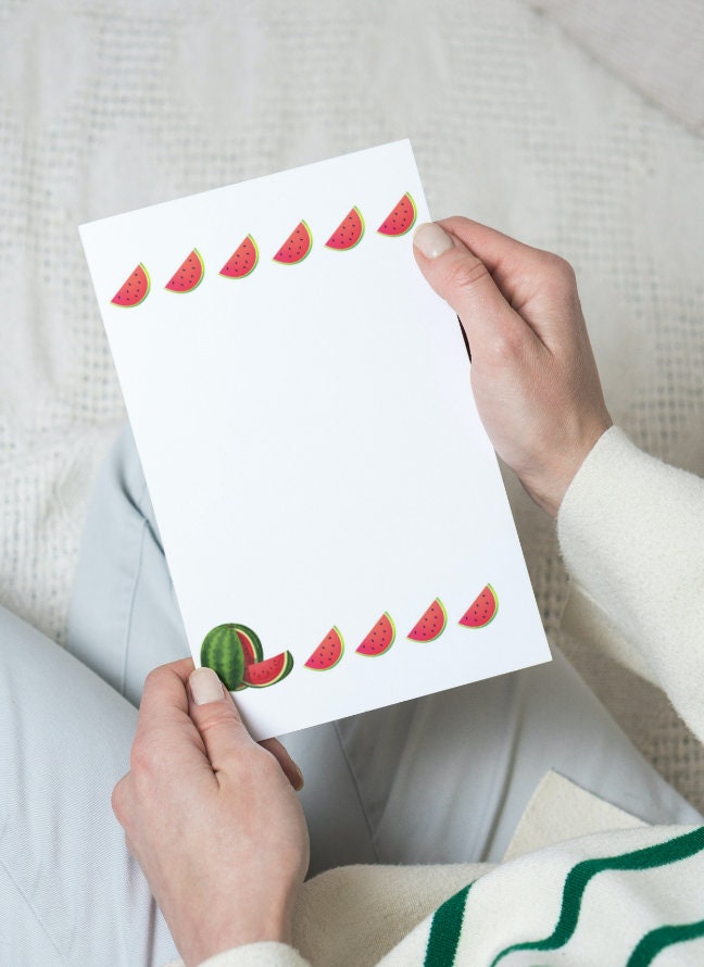 Watermelon Border Printable PNG Pdf Instant Download, Summer Bbq Photo ...