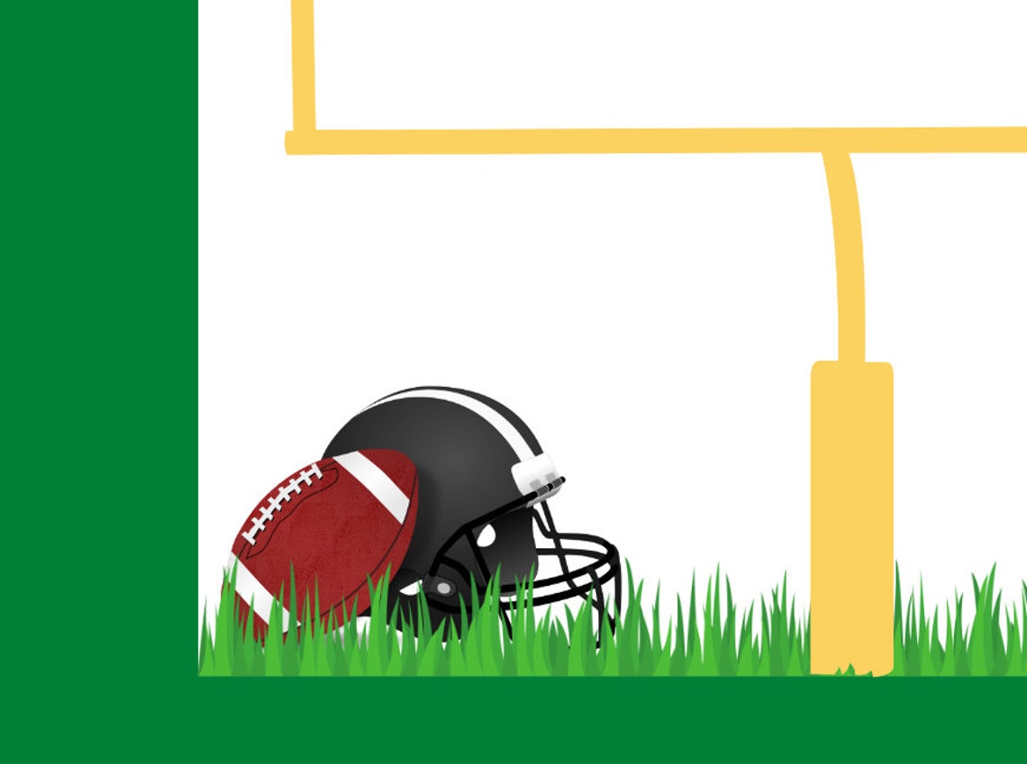 Football Border, Pdf, Printable Blank Sports Template Instant Download ...