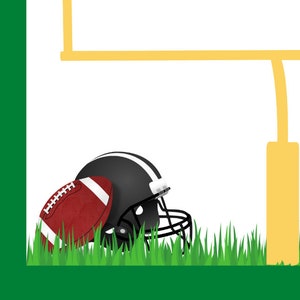 Football Border, Pdf, Printable Blank Sports Template Instant Download ...