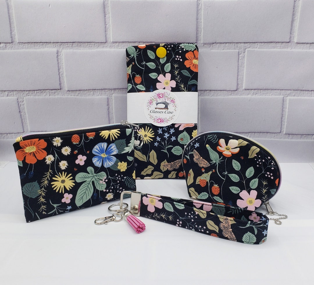 Glasses Case, Zipper Pouch, Fabric Glasses Case, Sunglasses Case, Coin ...