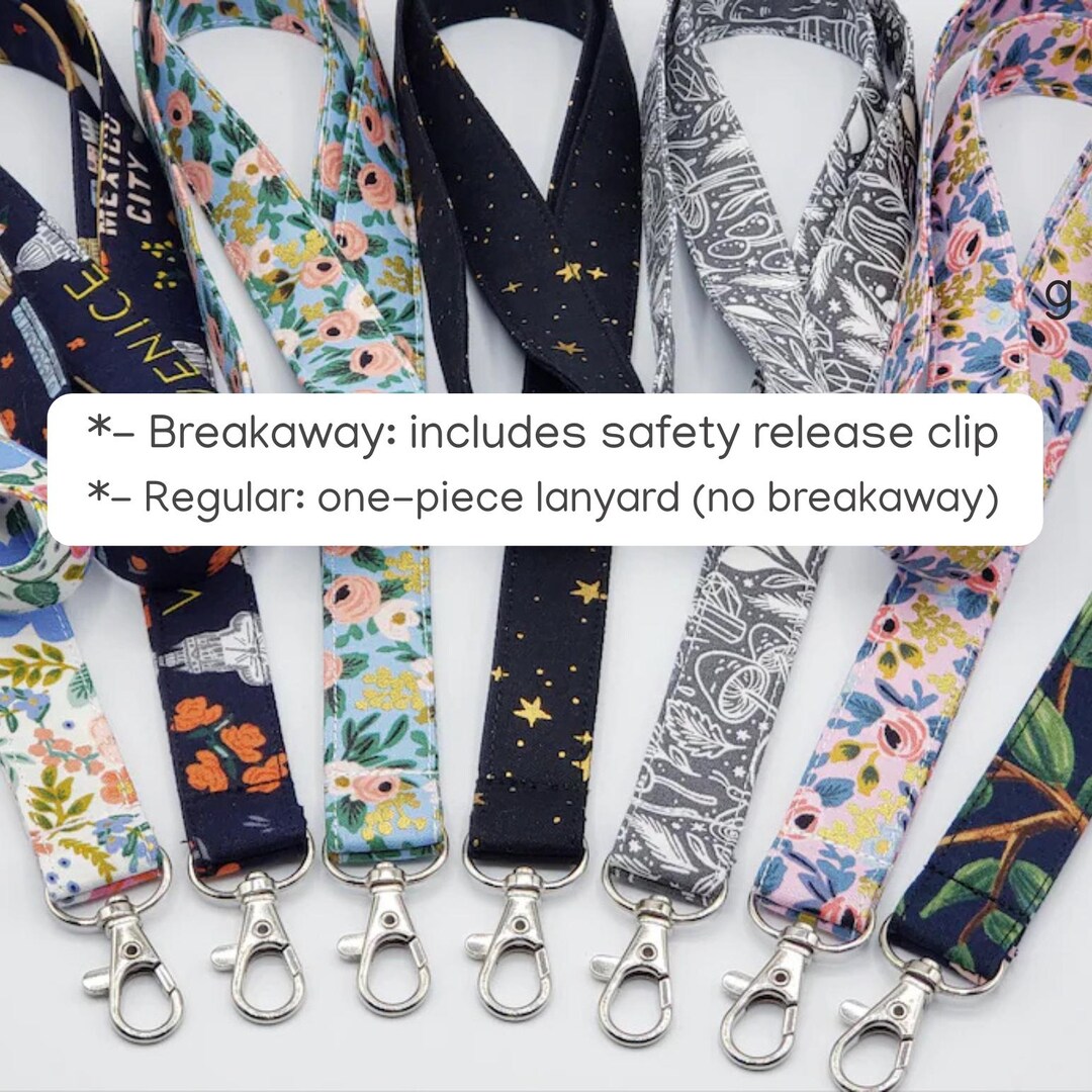 Rifle Paper Co Lanyard, Lanyard for Keys, Floral Lanyard, Breakaway ...