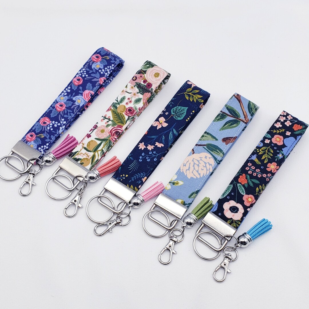 Rifle Paper Co Fabric Key Wristlet, Key Fob, Keychain, Gift for Her ...
