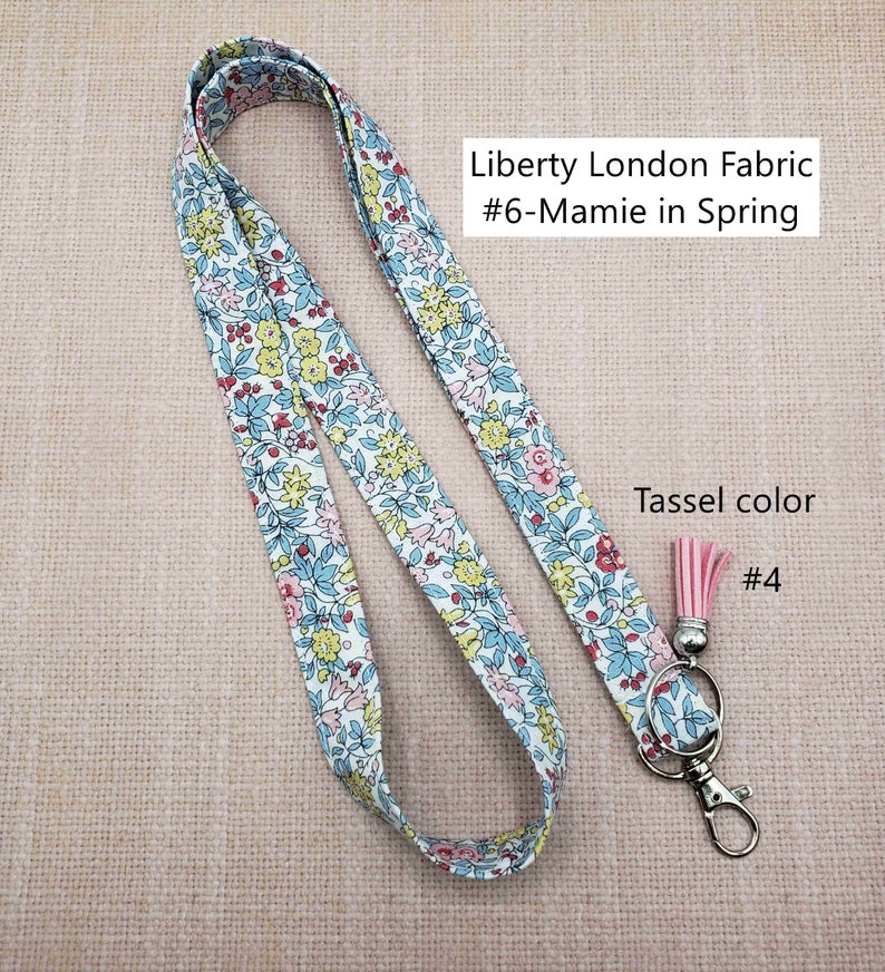 Liberty London Lanyard Spring Lanyards Fabric Lanyard - Etsy