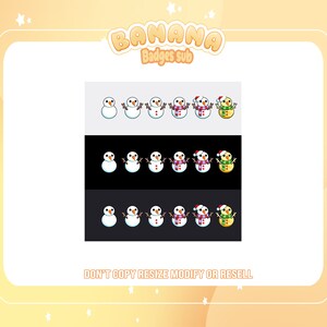 6 BADGES SUB SNOWMAN Scalable 3 Sizes - Etsy