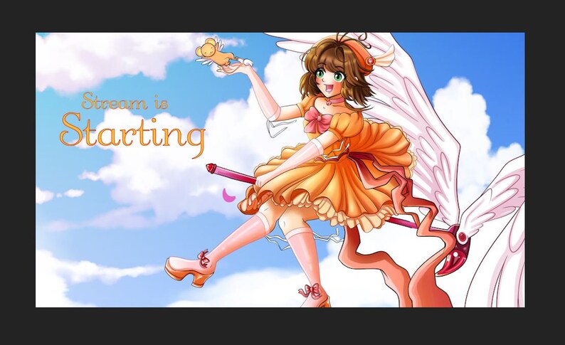 Escenas StreamPack Sakura - inicio/final animados - Keiro y Sakura - ilustraciones en Twitch ...