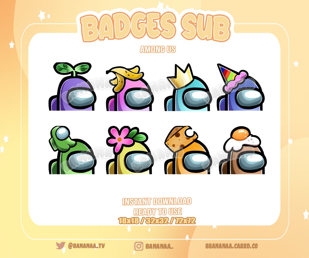 Pack 8 Badges Among Us 3 Sizes 72px/36px/18px - Etsy