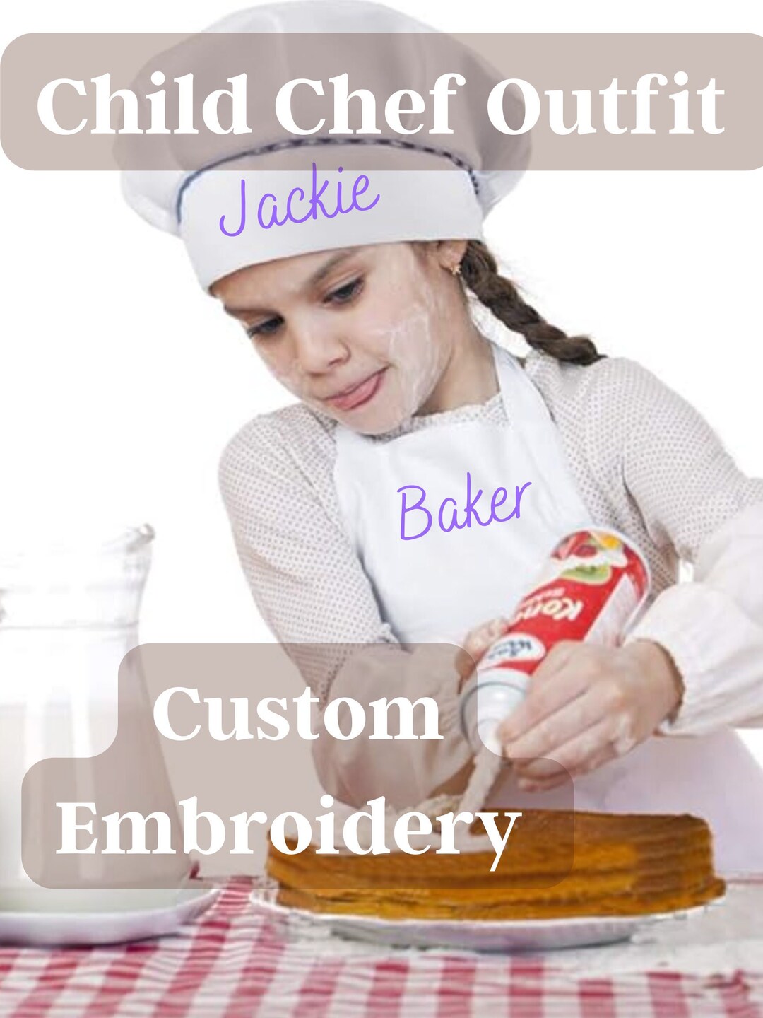 Personalized Children's Chef Outfit Hat and Apron - Etsy