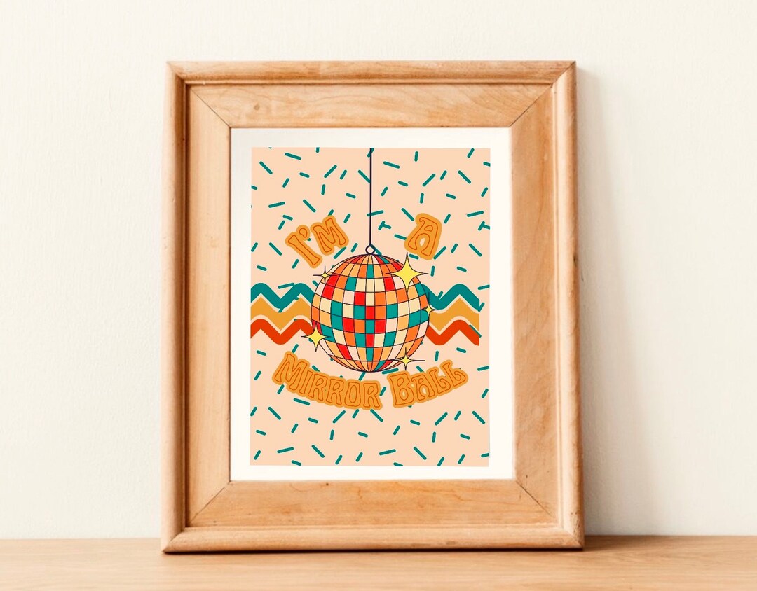 Taylor Swift Poster Mirrorball Poster Folklore Art I Am a Mirrorball ...