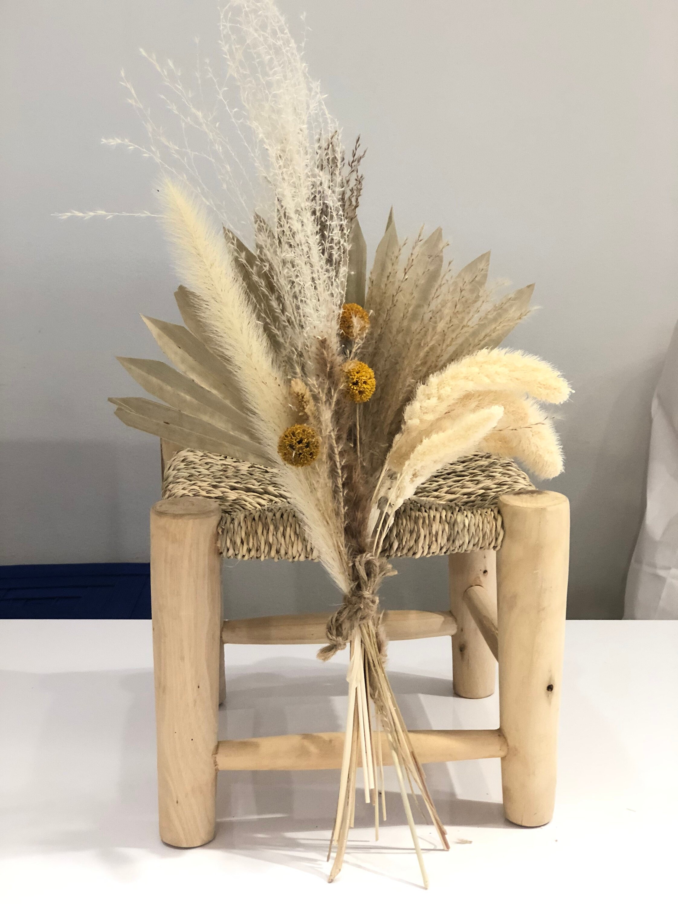 Ramo floral seco Arreglo de palma seca Decoración del hogar - Etsy España