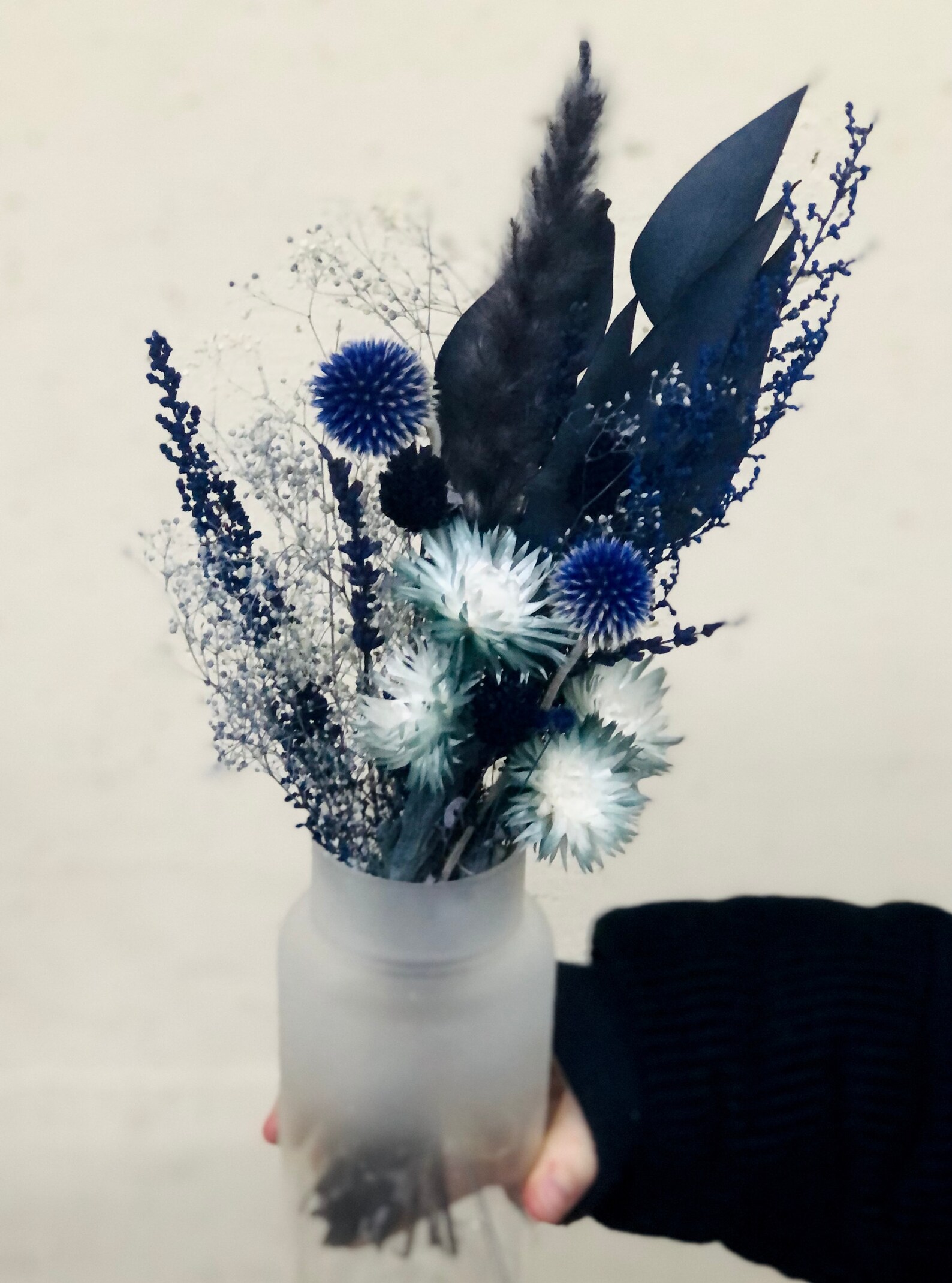 Misty Blue Preserved Floral Bouquet Dried Flower Bouquet | Etsy