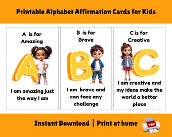 Positive Affirmation Cards for Kids, Encourage, Inspire Your Kid Daily ...