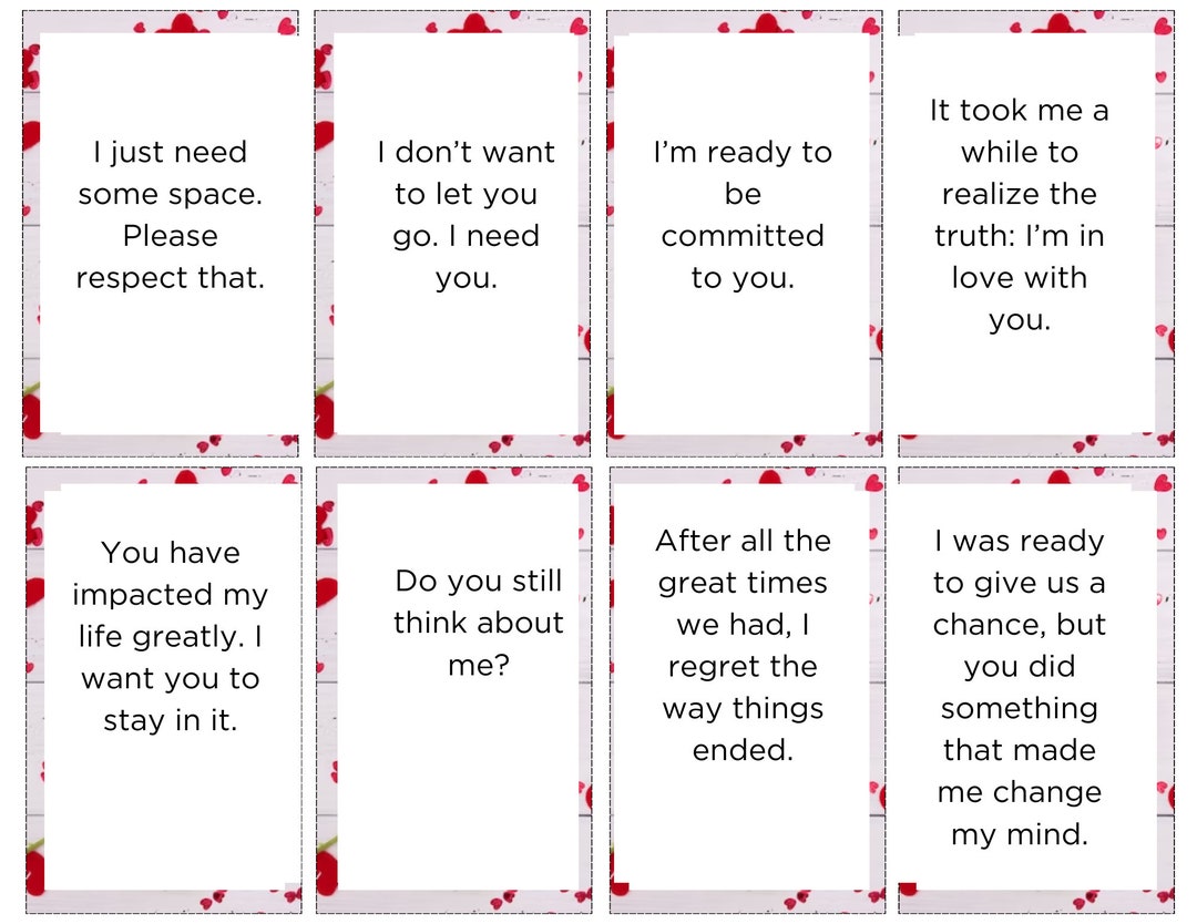 Relationship Oracle Deck Printable 60-card Set for Self-reflection ...