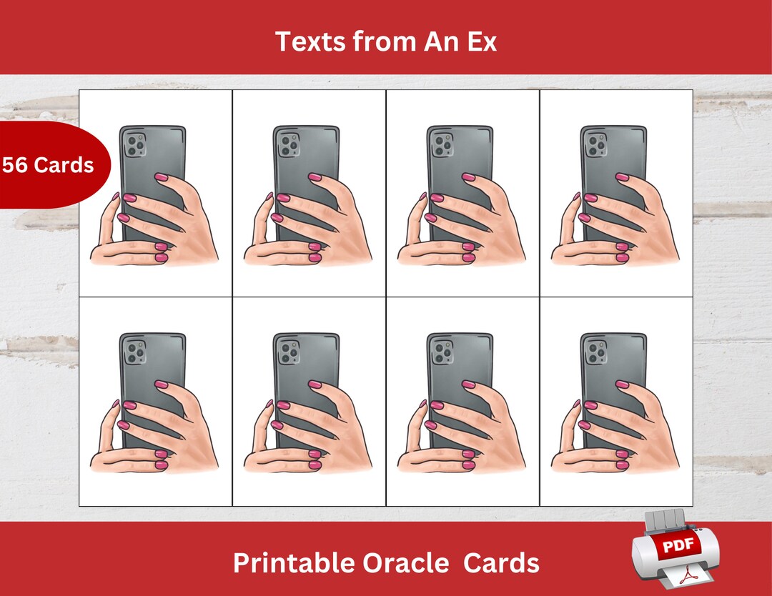 Texts From an Ex Oracle Deck Printable Breakup Clarity Cards Self-discovery and Relationship ...