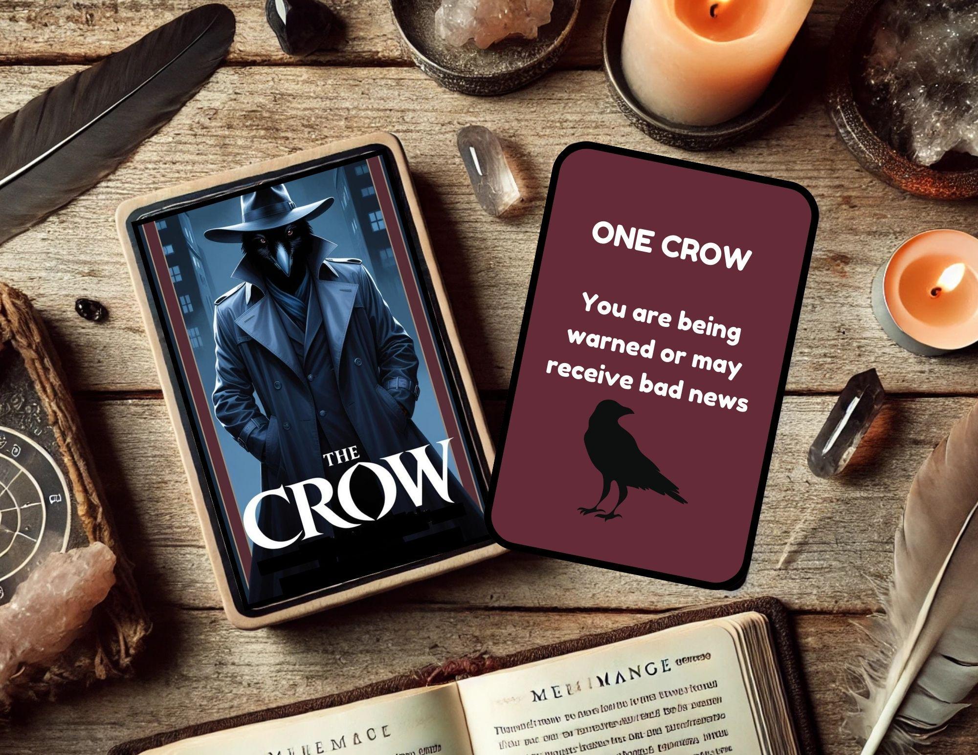Printable Crow Wisdom Oracle Deck: Mystical Meanings in Numbers - Etsy