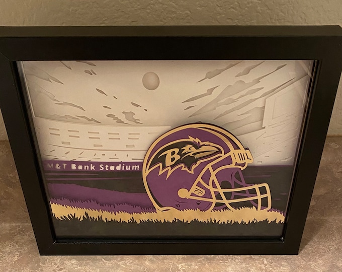 Baltimore Ravens Inspired 3D Shadow Box - Etsy