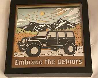 Jeep Shadow Box - Etsy