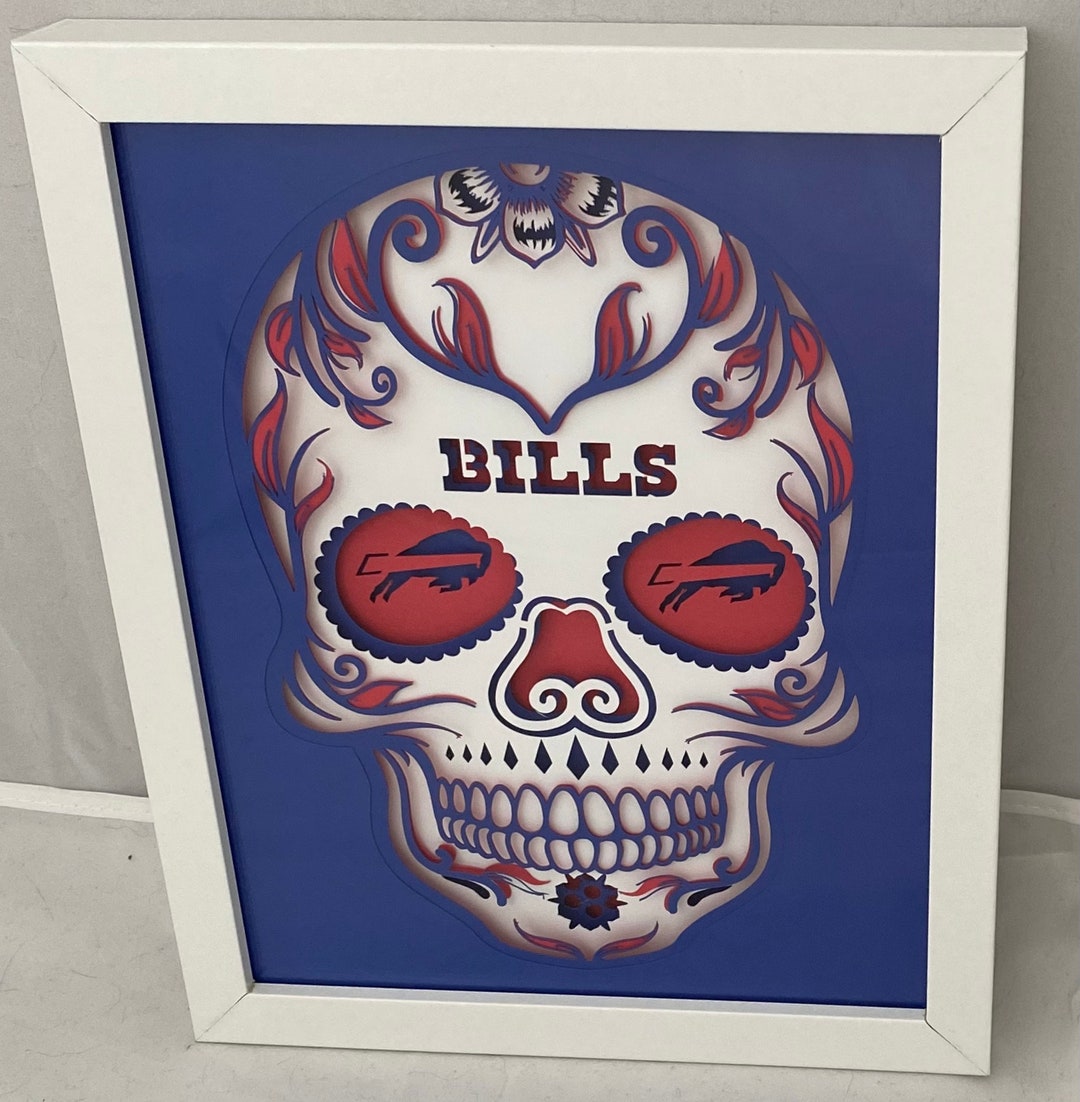 Buffalo Bills Skull Inspired 3D Lighted Shadow Box - Etsy