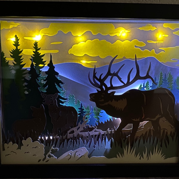 Hunting Shadow Box Svg - Etsy