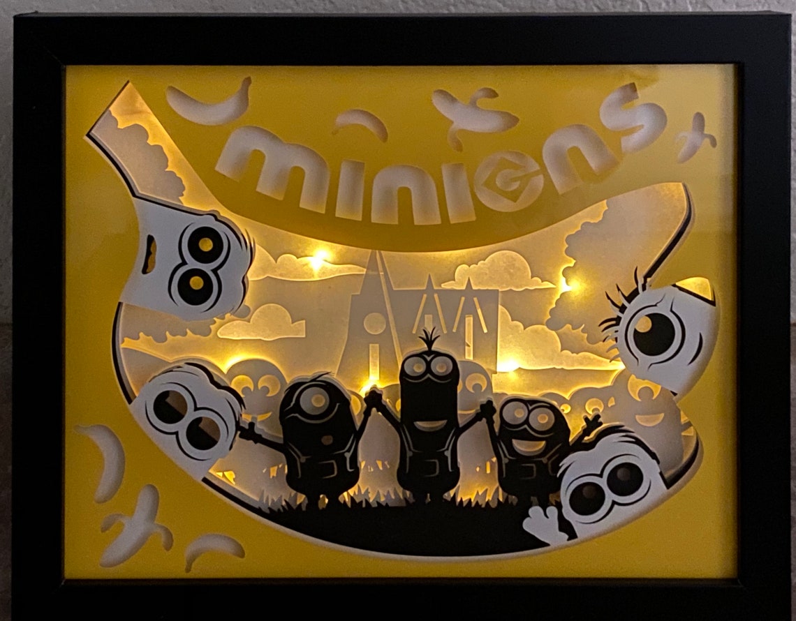 Minions Inspired Lighted Shadow Box - Etsy