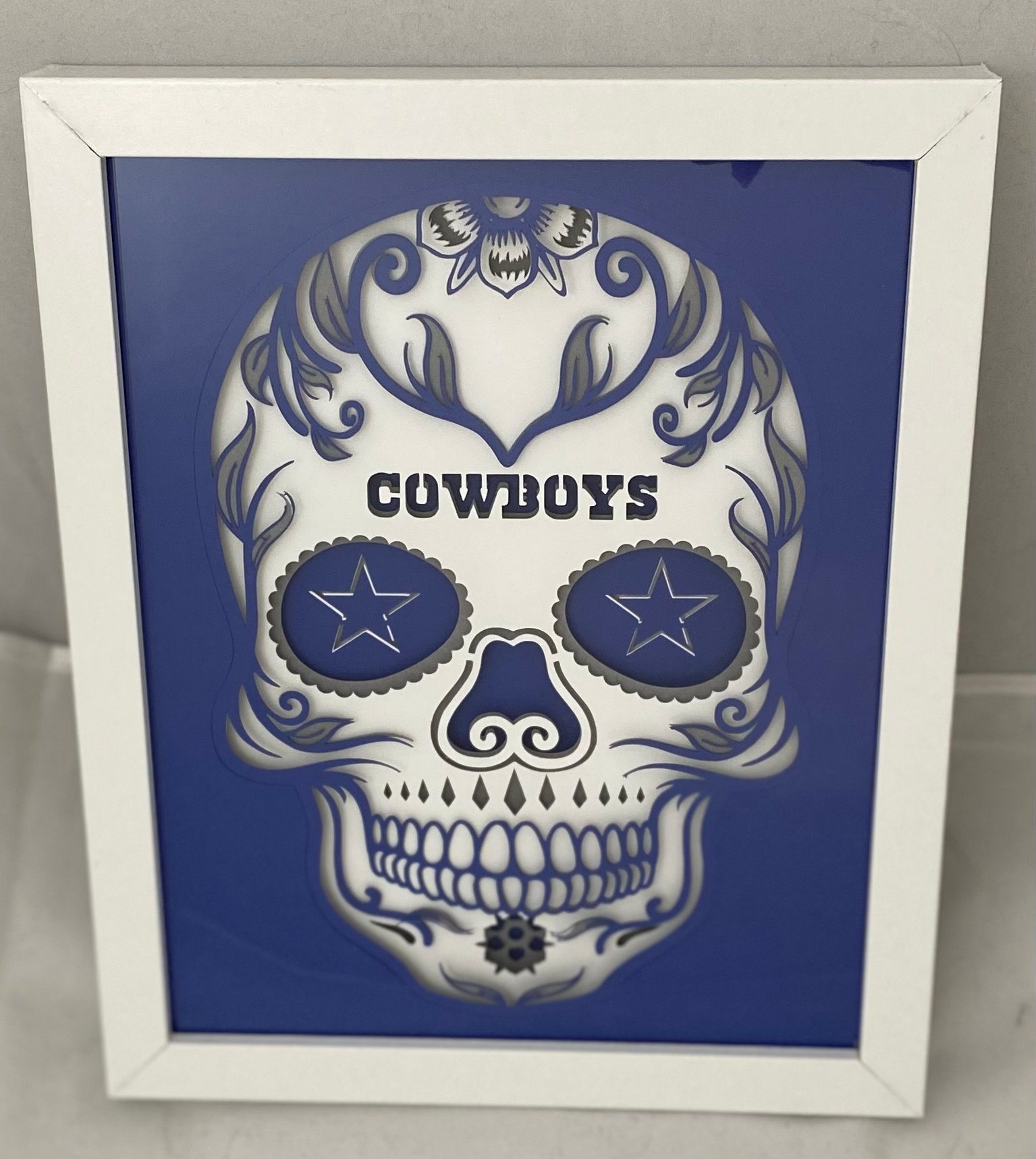 Cowboys Skull Inspired Lighted 3D Shadow Box | Etsy