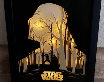 Star Wars Ahsoka Tano Inspired 3D Lighted Shadow Box | Etsy