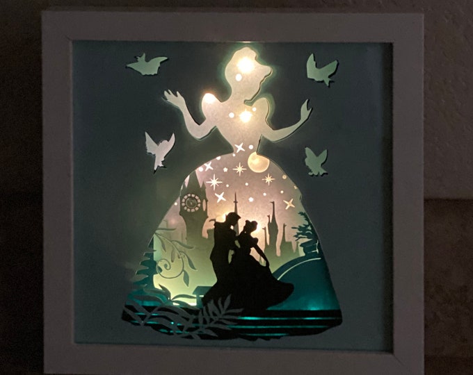 Cinderella Inspired Lighted Shadow Box - Etsy