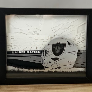 Raiders Helmet Inspired Lighted Shadow Box - Etsy