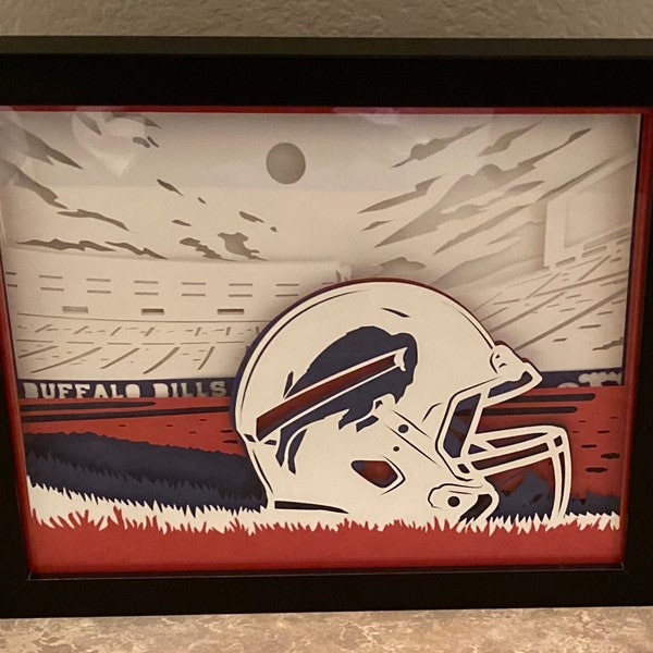 Buffalo Bills Lighted Shadow Box - Etsy