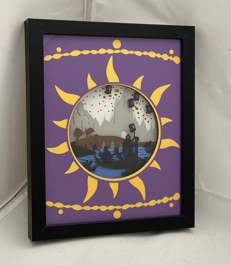 Tangled Inspired 3D Lighted Shadow Box - Etsy