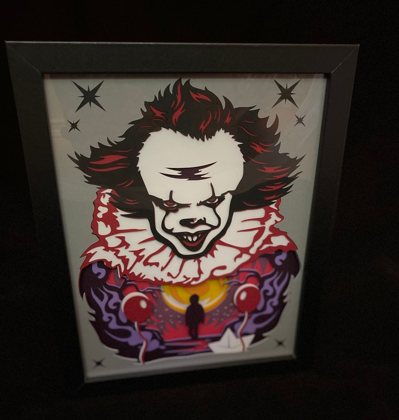 Pennywise Inspired 3D Lighted Shadow Box - Etsy