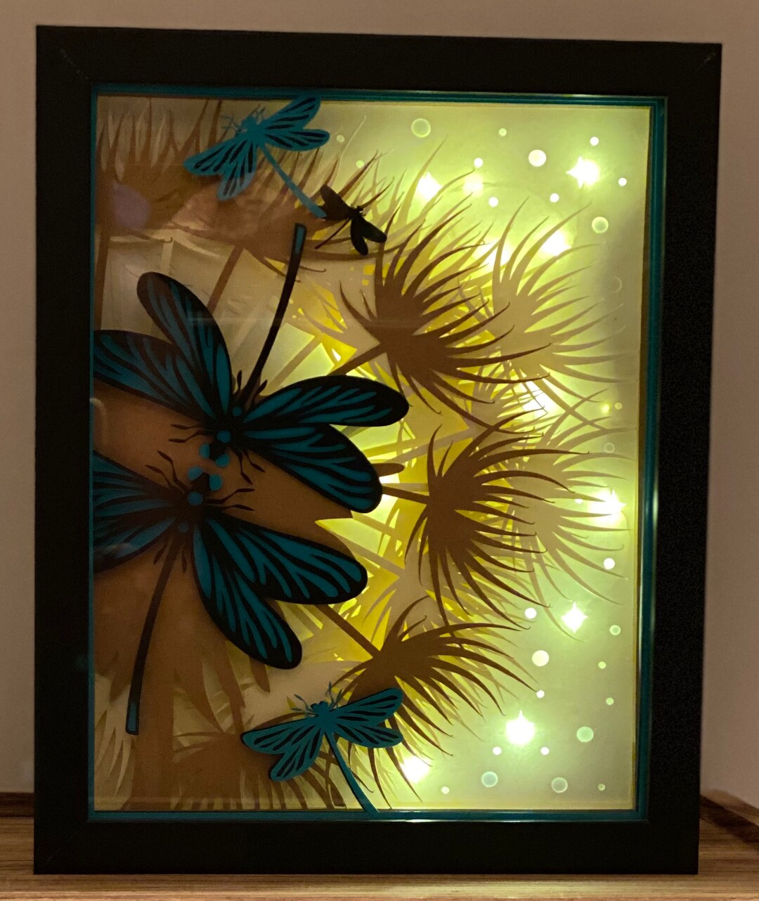 Dragonfly Lighted Shadow Box - Etsy
