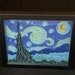Van Gogh Starry Night Inspired 3D Lighted Shadow Box/art Lover/van Gogh ...