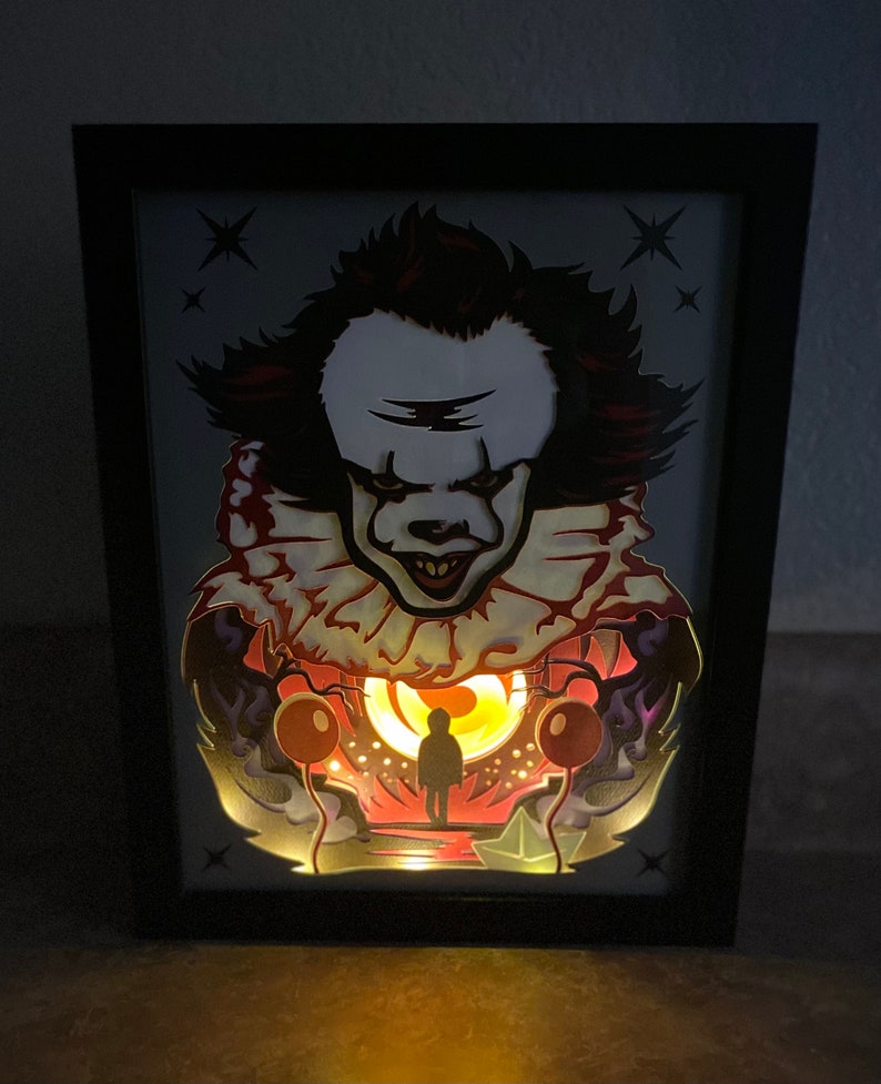 Pennywise Inspired 3D Lighted Shadow Box - Etsy