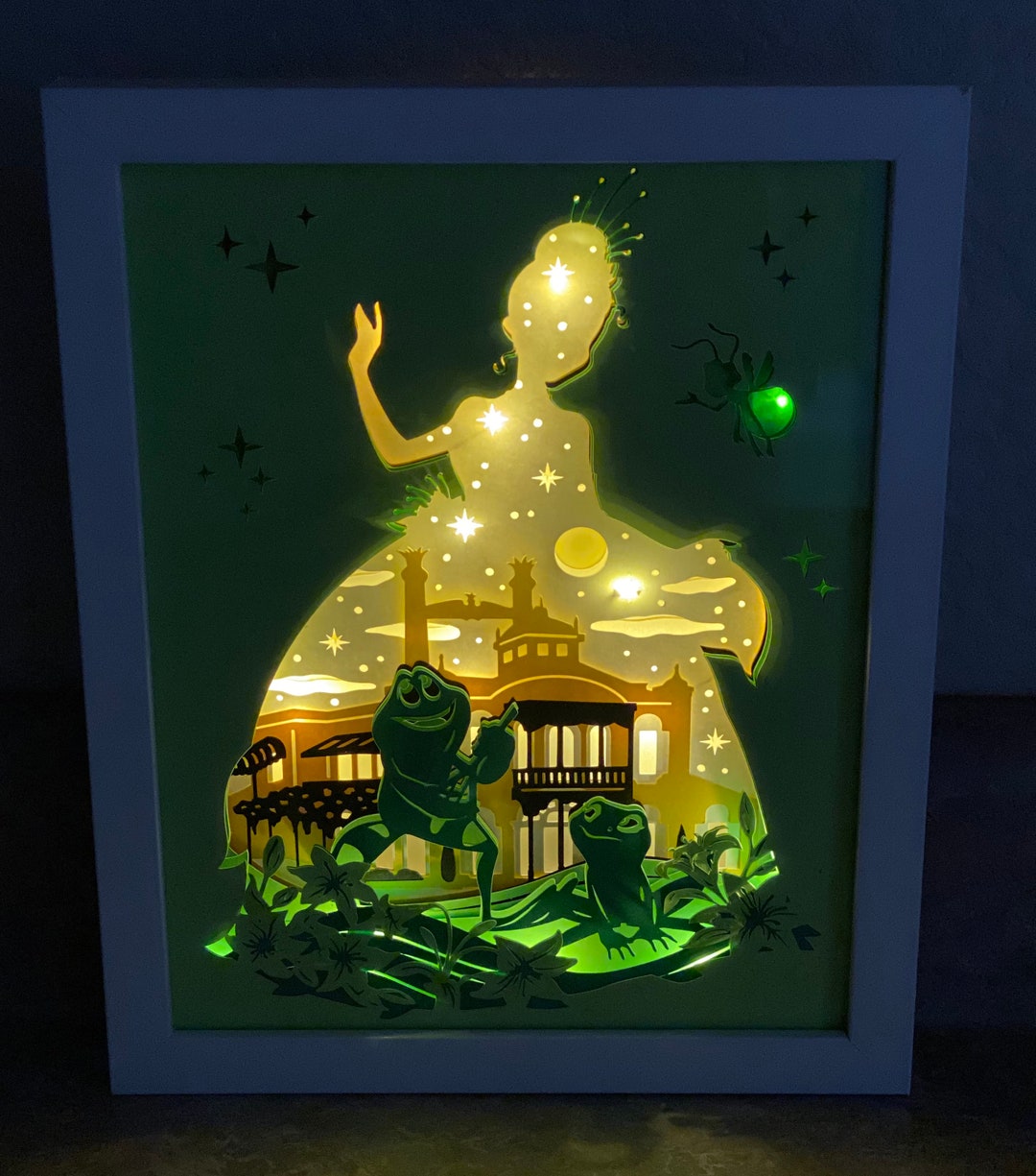 Princess and the Frog Inspired 3D Lighted Shadow Box - Etsy