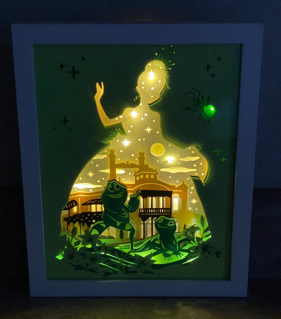 Princess and the Frog Inspired 3D Lighted Shadow Box - Etsy
