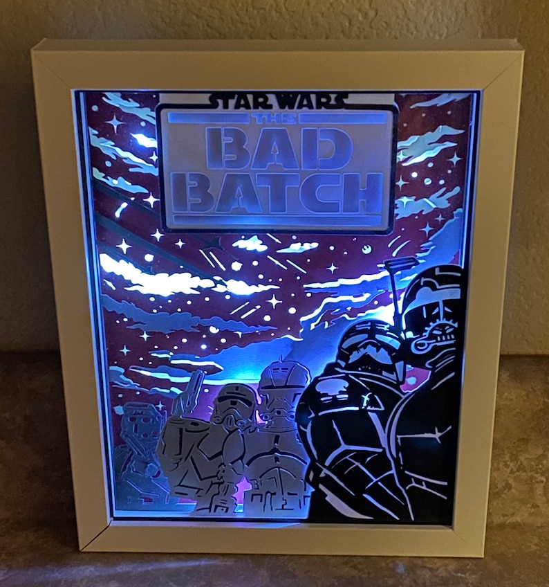THE BAD BATCH Star Wars Inspired 3d Lighted Shadowbox 2 - Etsy