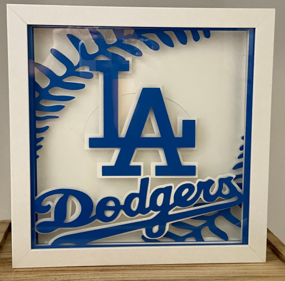 LA Dodgers Inspired Lighted Shadow Box and Tumbler - Etsy